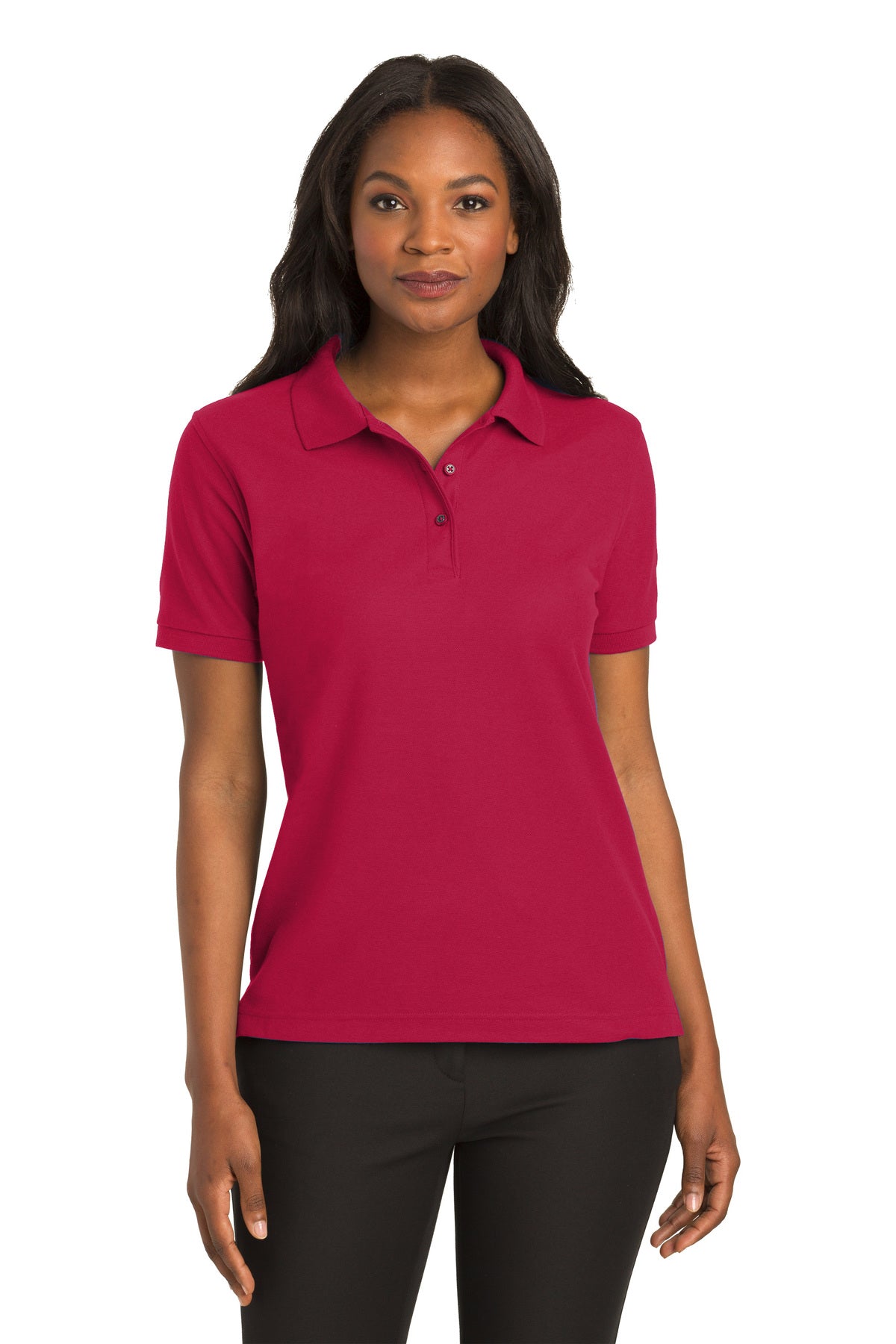 Women's Silk Touch™ Polo - Red – Platinum Uniforms LLC