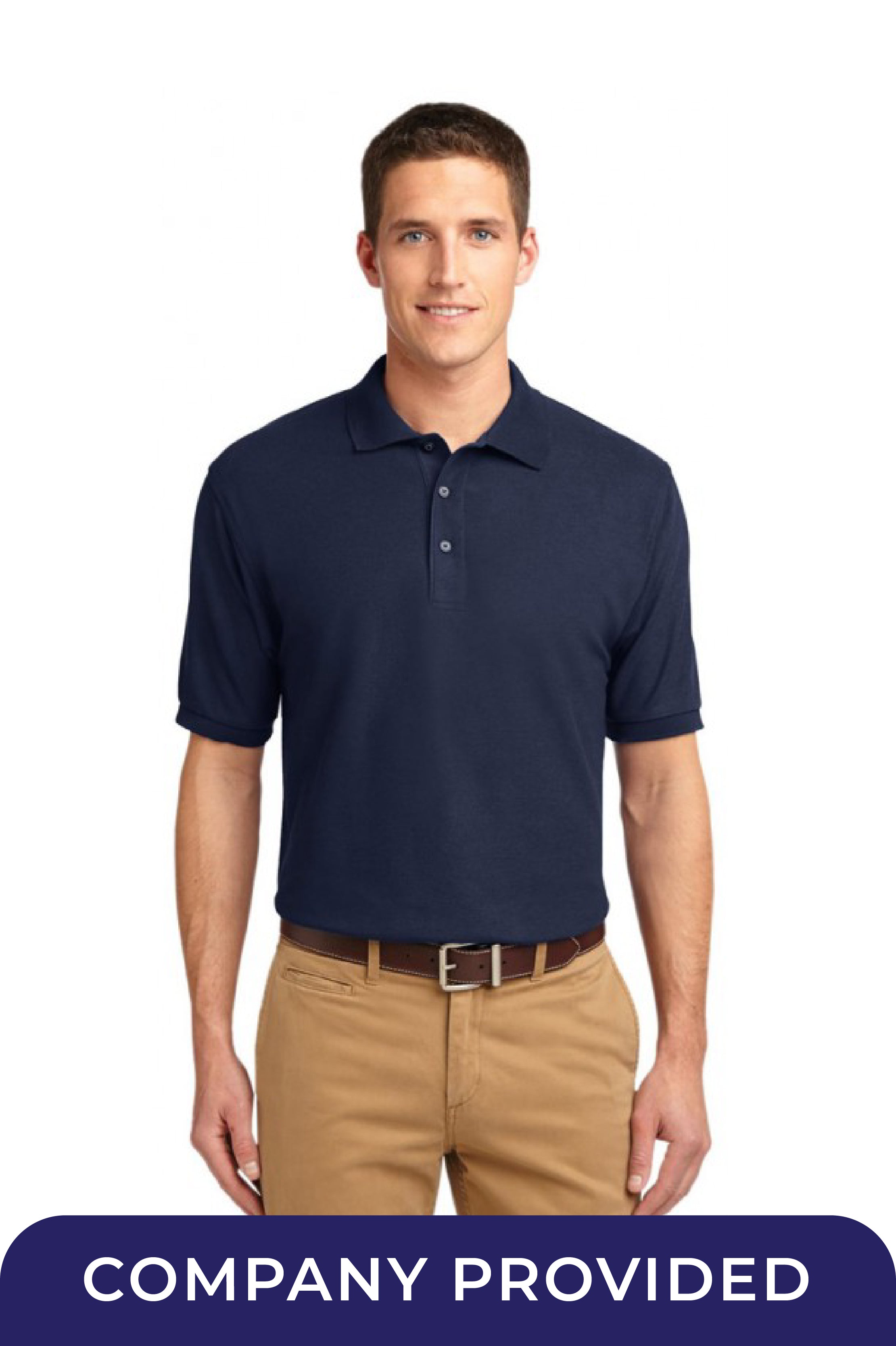 Men's Silk Touch™ Polo - Navy – Platinum Uniforms LLC